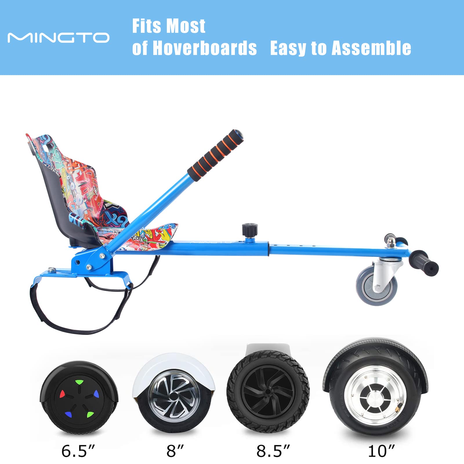 Mingto Go Kart,Hoverboard Accessories,Hoverboard Seat Attachment-Adjustable for All Ages.Fits All Hoverboards.(Hoverboard Not Included) (pink2)