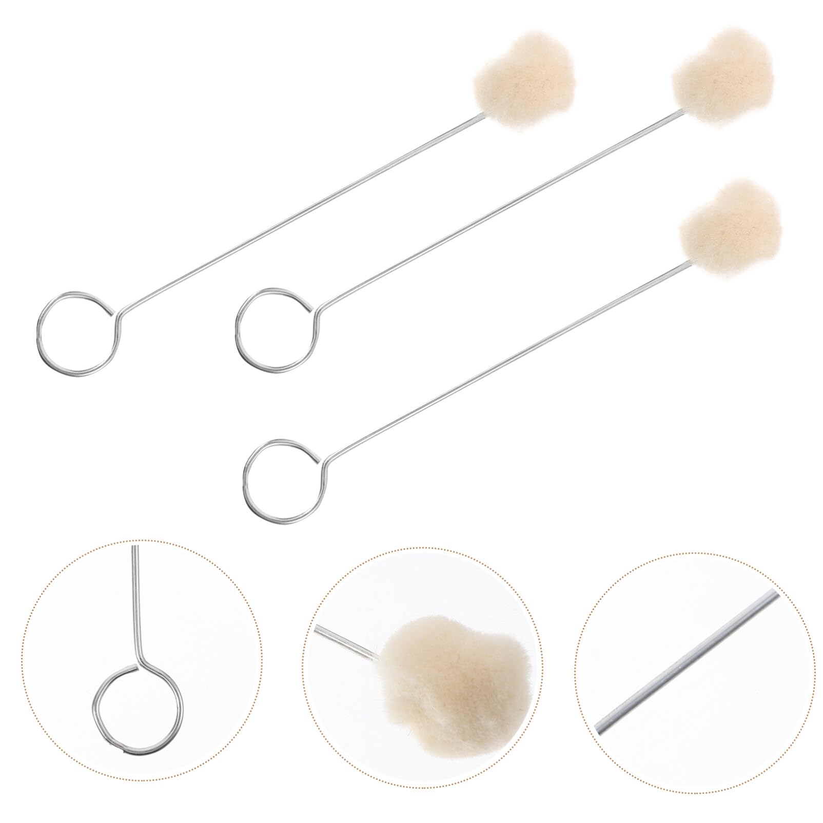 MAGICLULU 10pcs Wool Daubers Ball Brush Leather Dye Leather Tool Leather Crafting Tools for Leather Dyes for DIY Crafts Projects