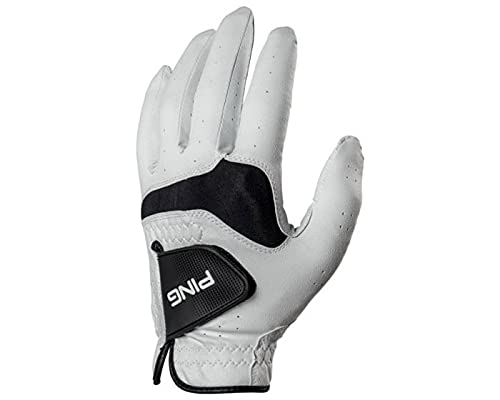 Ping Golf 2021 Ping Sport Tech All-Weather Synthetic Leather Men's Golf Right Hand (RH) Gloves for Left Handed Players (X-Large), White
