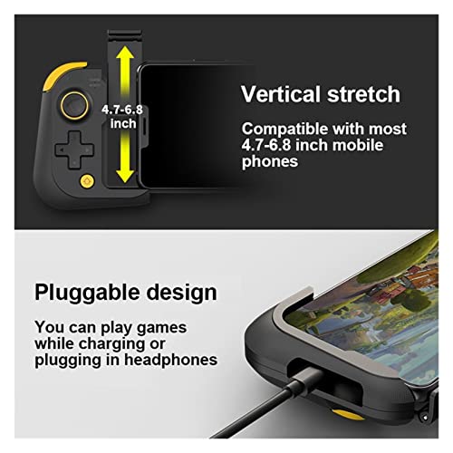 SIPSUN PG-9211 Mobile Phone Gamepad Detached Left & Right Handles Bluetooth Game Controller Compatible with iOS Android with Storage Bag (Color : All)