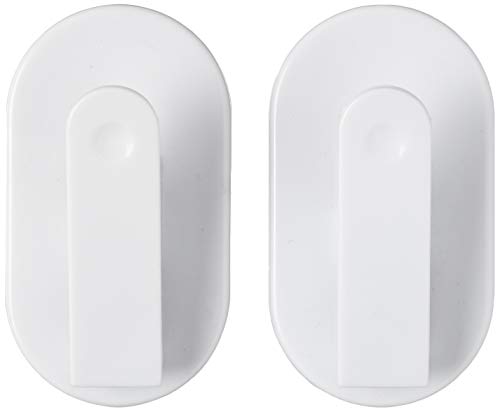 Spectrum Diversified Fridge Chip, Bag Refrigerator, Set of 2 Heavy Duty Magnets With Clip for Photos & Cards, No Size, White