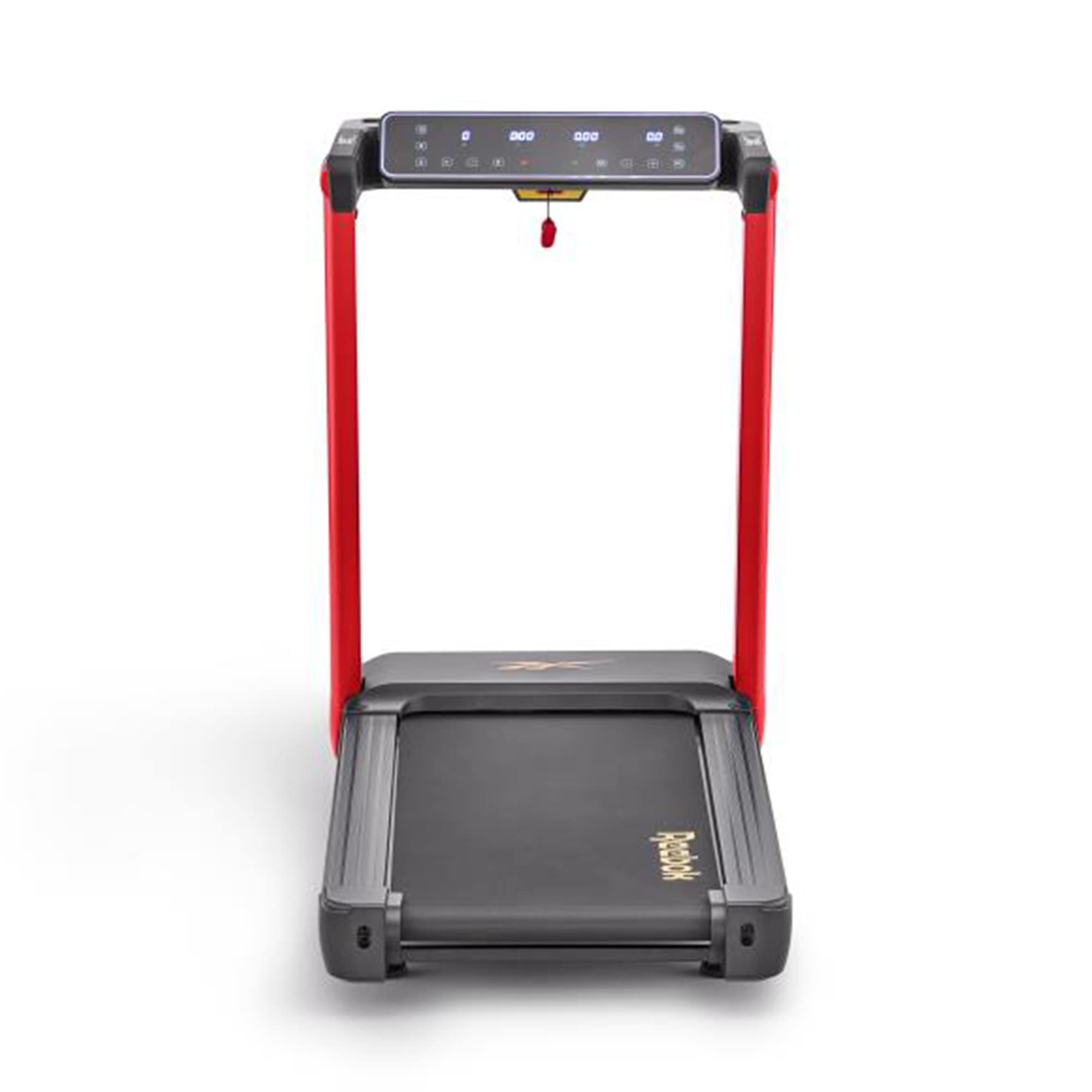 Reebok Adjustable Floatride Home Running Treadmill with Eco Kinetic Motor, Floatride+ Cushioning Technology, Fitness Programs, and Touch LED, Red
