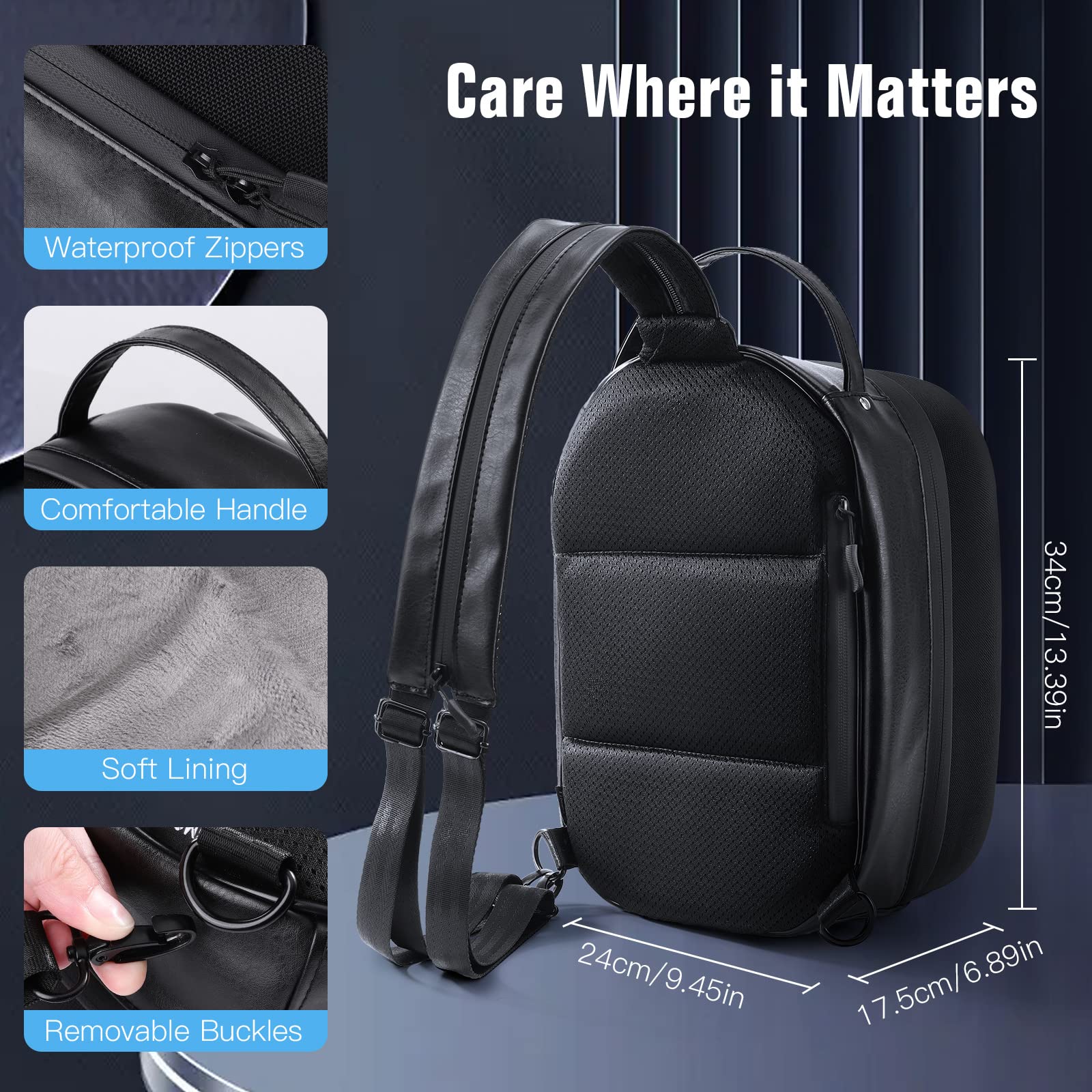 TiMOVO Playstation VR2 Charging Station & Carrying Bag, Dual Charging Dock for PS5 & PS VR2, Protective Shoulder Bag Waterproof Crossbody Backpack fit PS VR2 Headset & Controller, PS VR2 Accessories