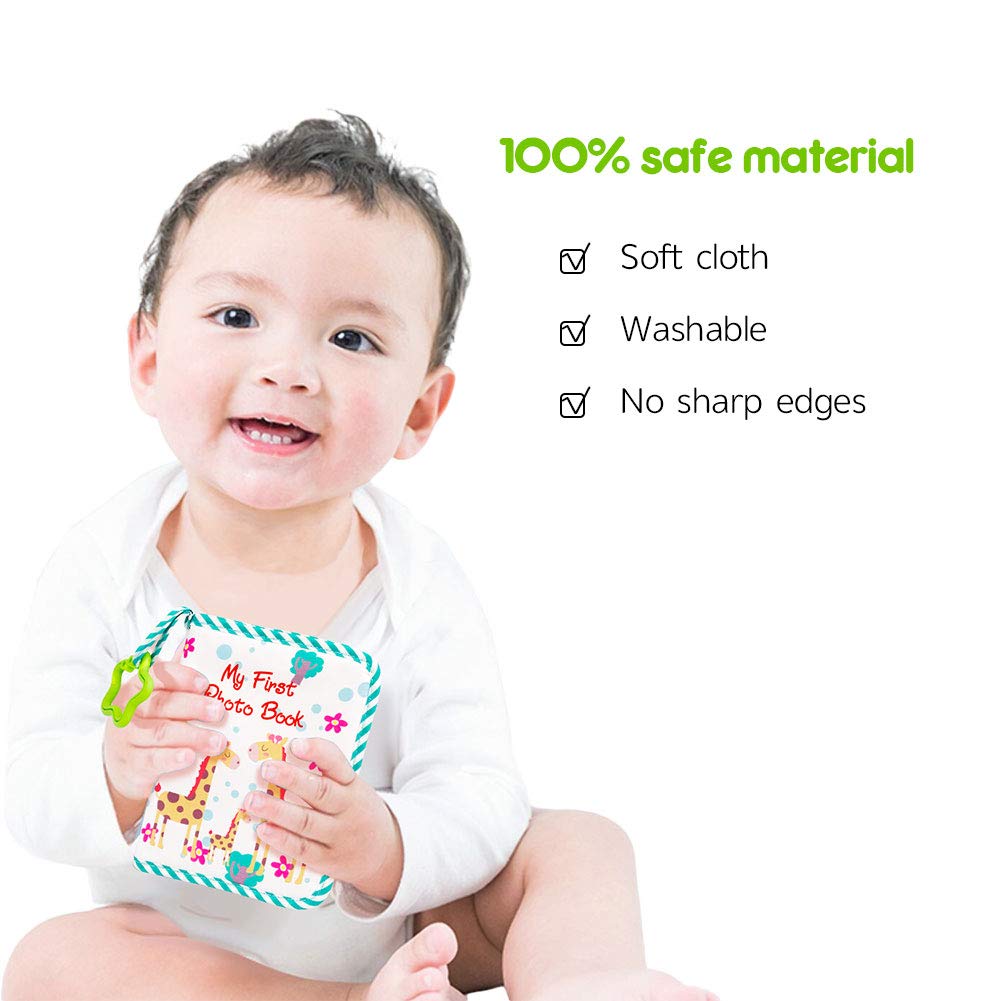 N-A Baby Album with Mirror, Green, 5.5in x 7.25in, Can Hold 17 Photos