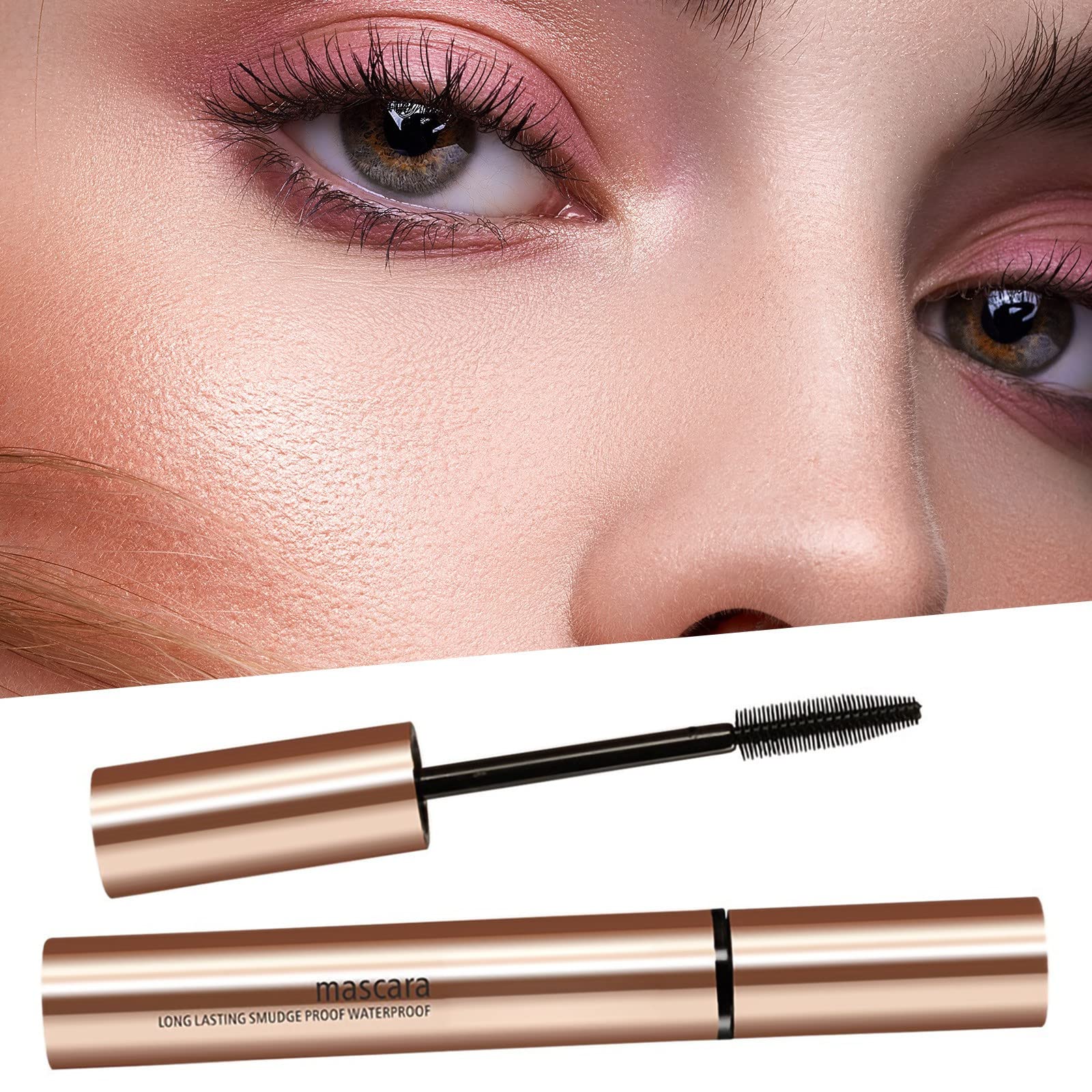 Mascara And Mascara Curling Thick Smudging No Long-lasting mascara Beauty Mascara (b1-Black, One Size)