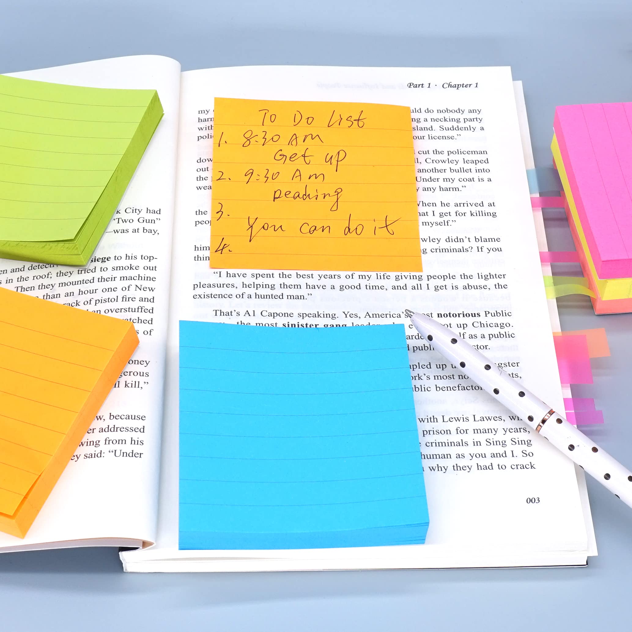 Pop Up Sticky Note Pads with Lined 3x3 Inches 3x3 Refill Accordian Sticky Notes 6 Neon Bright Color Self-Stick Pads Easy to Post 6 Pads 100 Sheet/pad 600 Sheet Total Individual Package