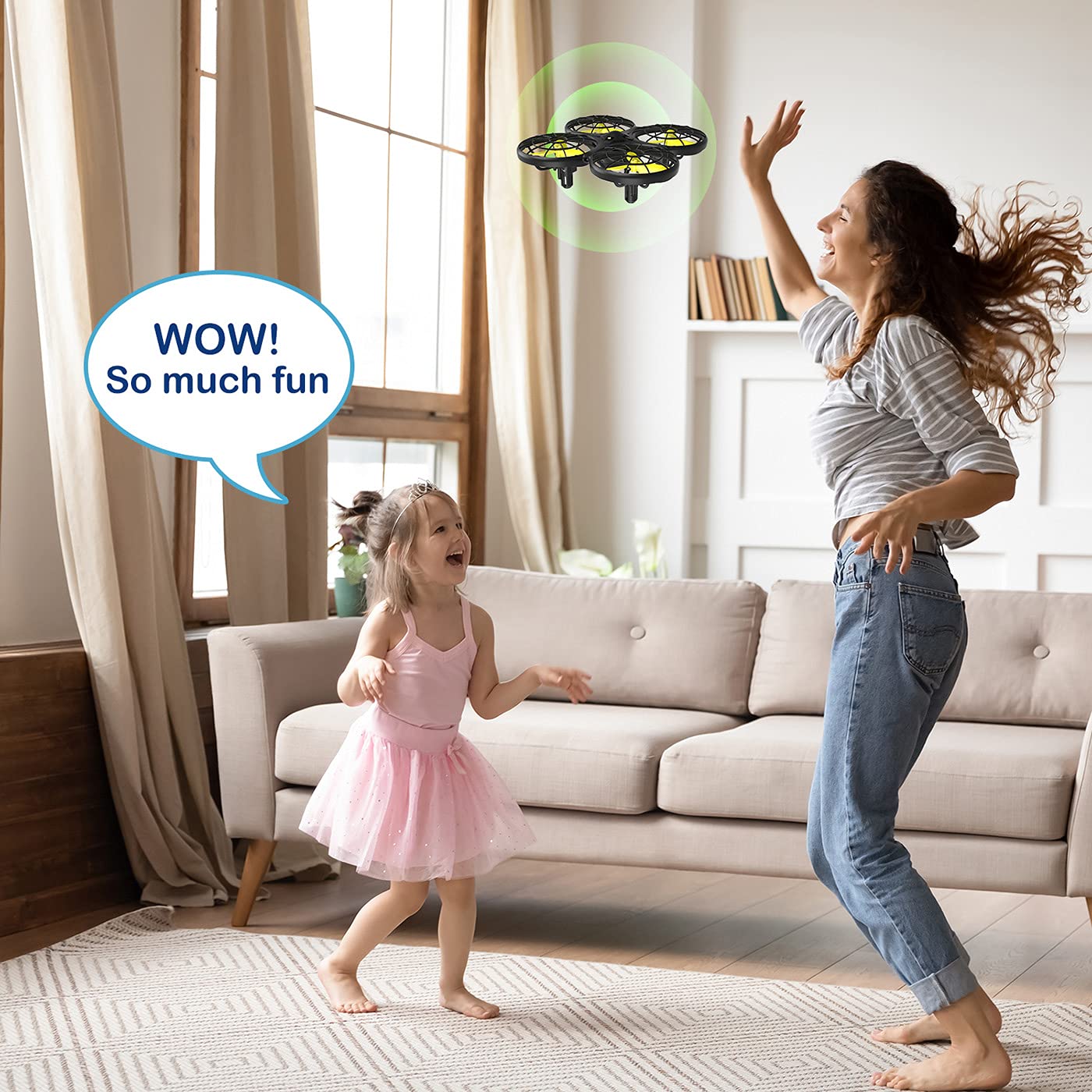 Loolinn | Drone for kids Gift - Mini Drone with Auto Anti-Collision Technology / 360° Flip / 20 Minutes Flight Time/Two Batteries (Gift Idea)