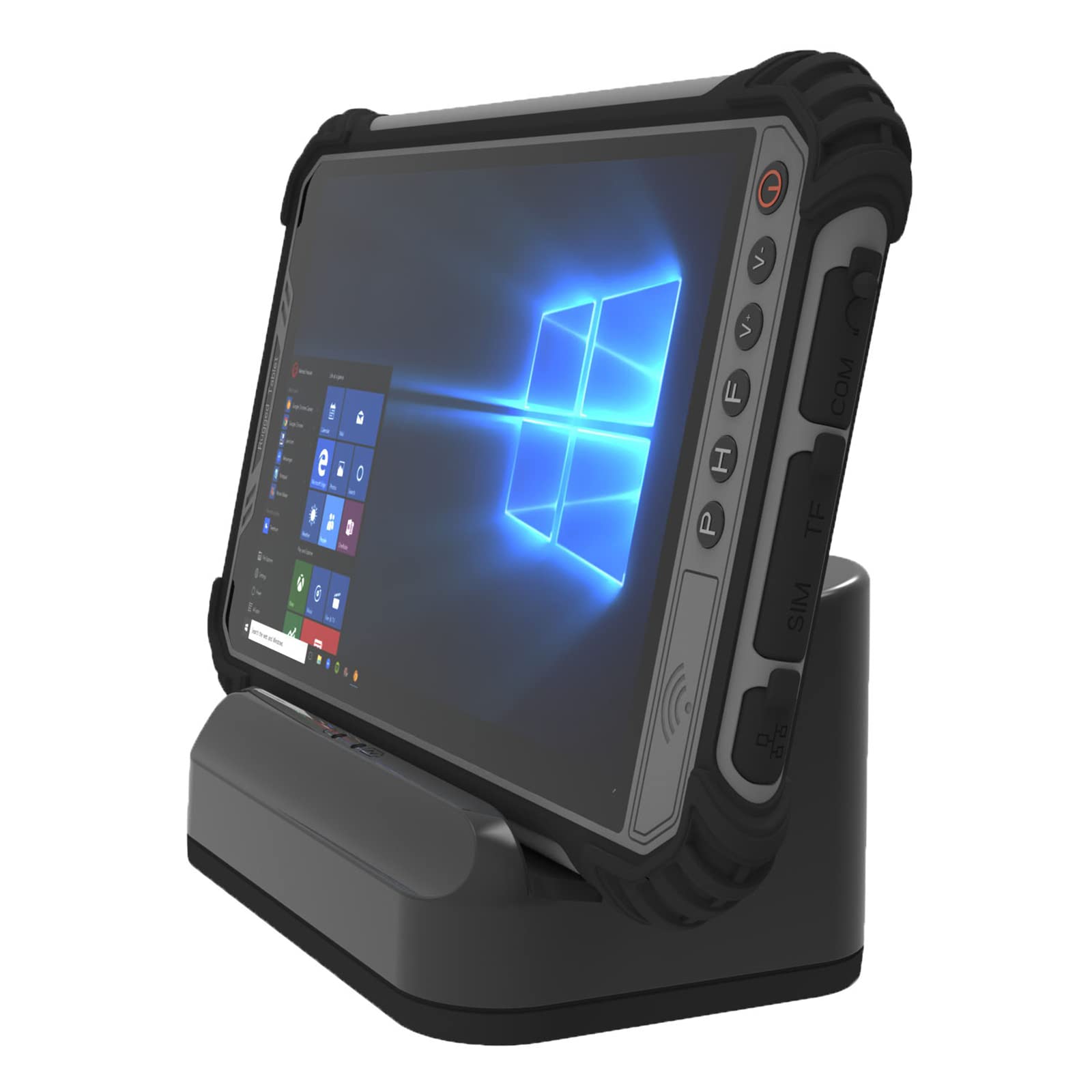 Sincoole 8-inch Windows Rugged Tablet,RAM/ROM 4GB+64GB with NFC and Docking Station,Black
