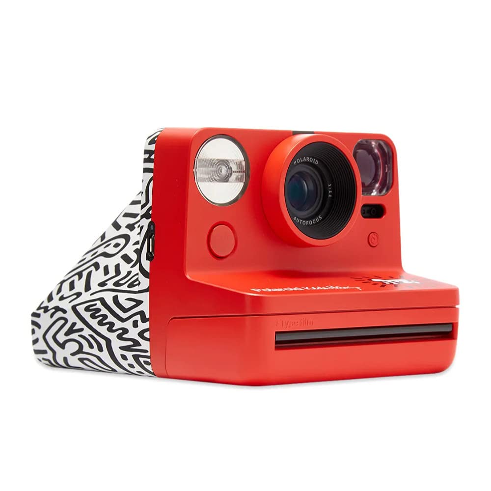 Polaroid Originals Now i-Type Instant Camera (Keith Haring Edition) Everything Box w/Keith Haring Film (2-Pack) Bundle (3 Items)