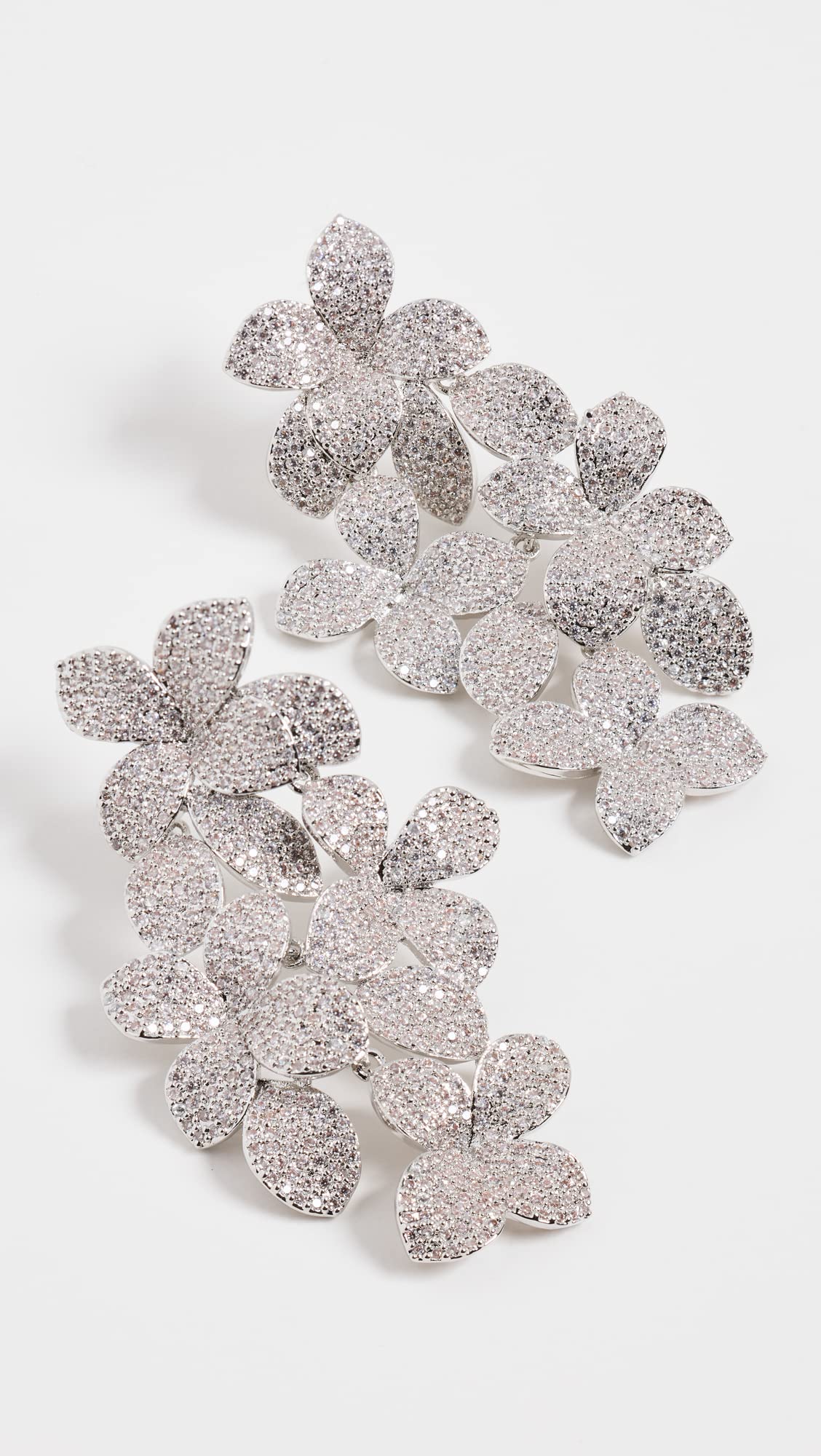 SHASHI Women's Alyssa Earrings, White Gold, One Size