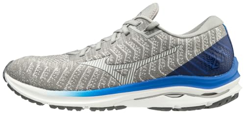Mizuno Men's Wave Rider 24 WAVEKNIT Running Shoe, Frost Greywhite, 12.5 D US