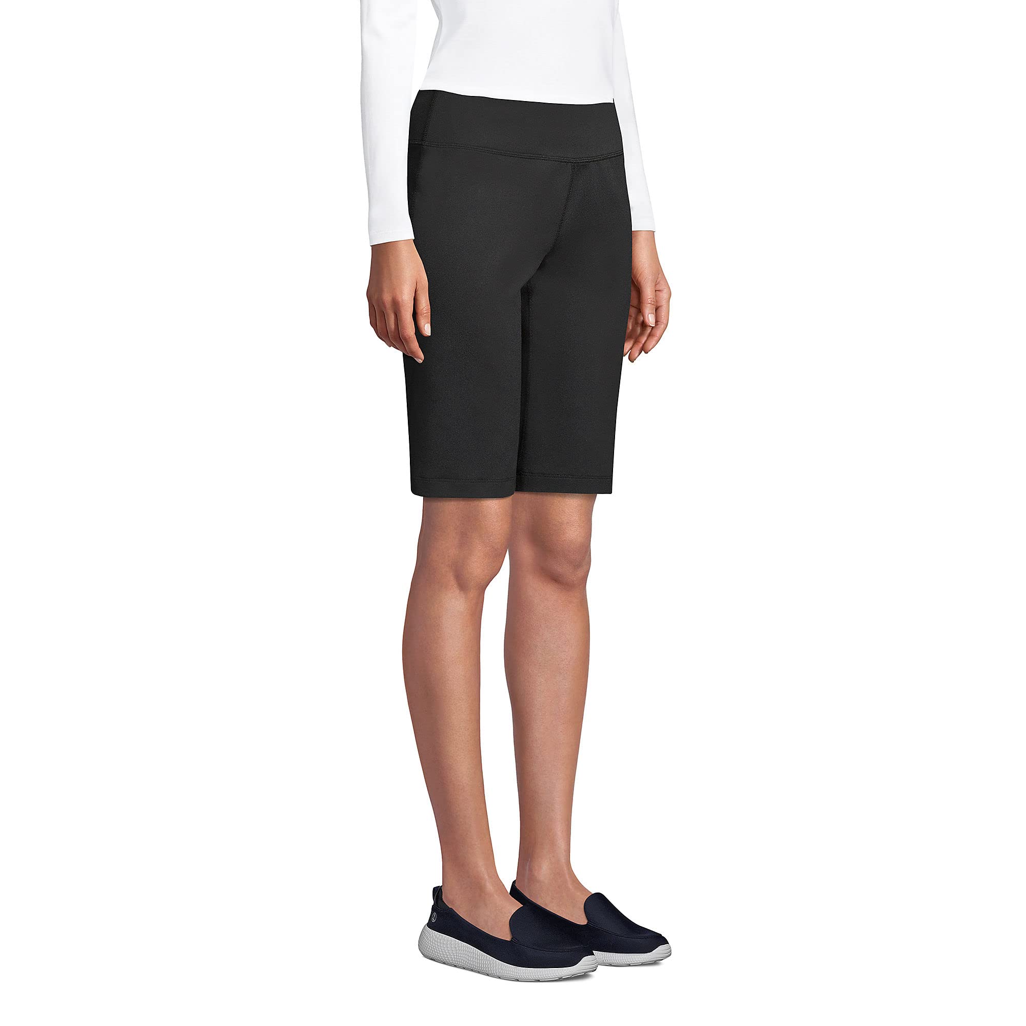 Lands' End Womens Active Relaxed Active Short New Black Regular Large