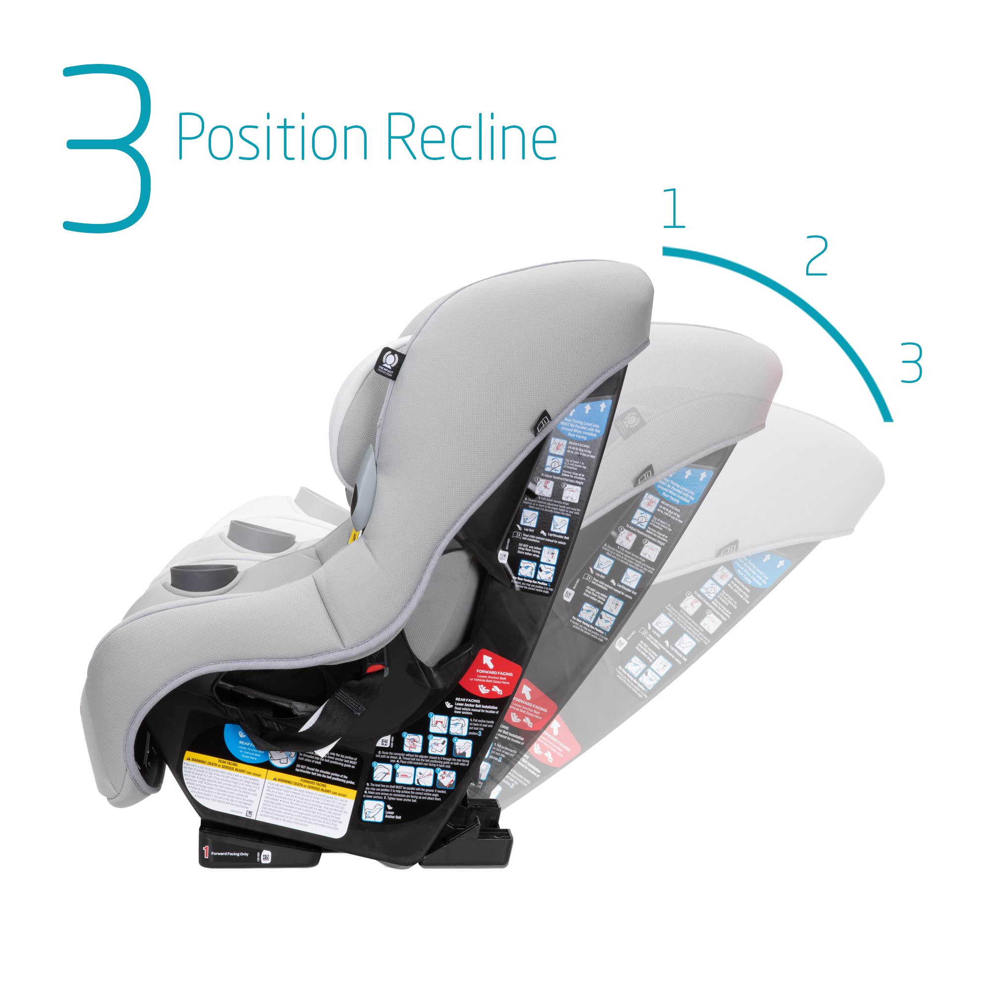 Maxi Cosi (Pria Sport) 2-in-1 Convertible Car Seat, Polished Pebble,CC312FZD