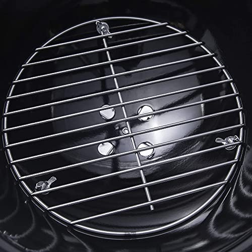 Weber 40020 Smokey Joe Premium 14-inch Charcoal Grill Black Bundle with 2 YR CPS Enhanced Protection Pack
