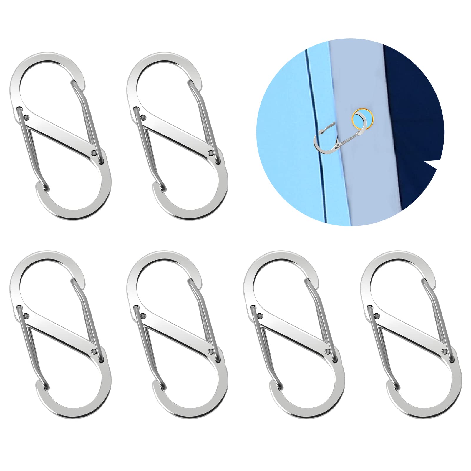 Vin Beauty 6 PCS Flag Pole Clips Snap Hooks, Flagpole Accessory, Flag Clips for Flagpole Rope, Flagpole Attachment to Attach Flag Grommets to Flagpole Rope