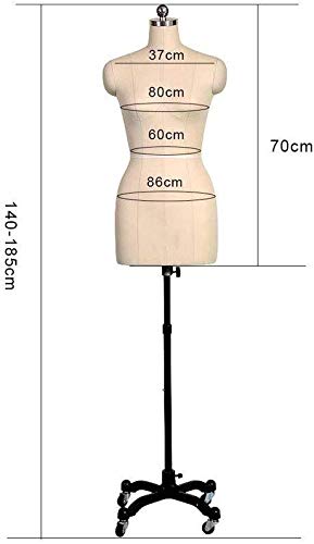 Mannequin Torso Mannequin Dress Form Torso Dressmakers Dummies Display Bust Female Tailors Dummy with Wheel Base for Clothing Jewelry Display Stand (B Small) (A S)