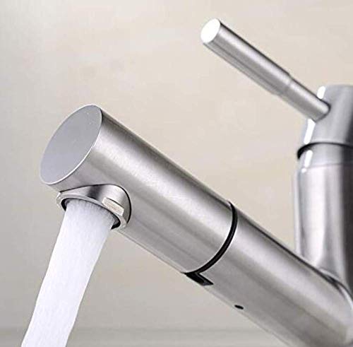 Y-LKUN Chrome Brass Faucethot and Cold Single Hole Shampoo All Copper Basin Faucet