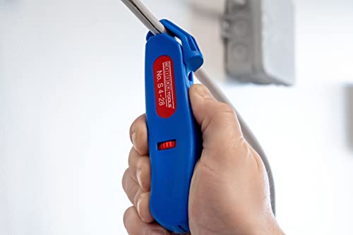 WEICON No. S4-28 - Cable Knife/Retractable Hook Stripping Blade/Adjustable Cutting Depth/Range 5/32-1 7/64 inch (4-28 mm) / 100% Made in Germany