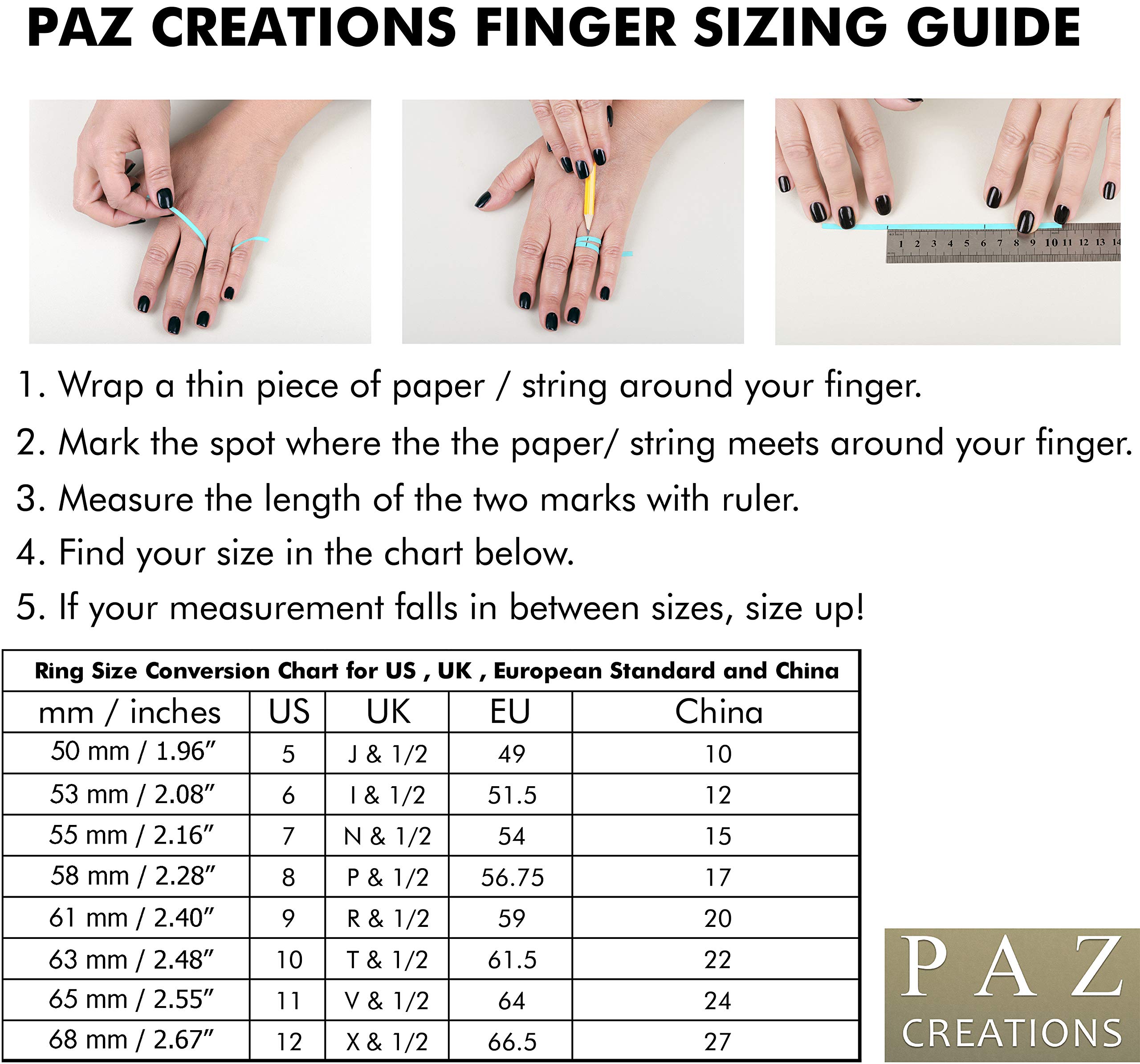 PZ Paz Creations Ring for Women Girls | Sterling Silver Gemstone Accented Butterfly Design (9, Citrine)
