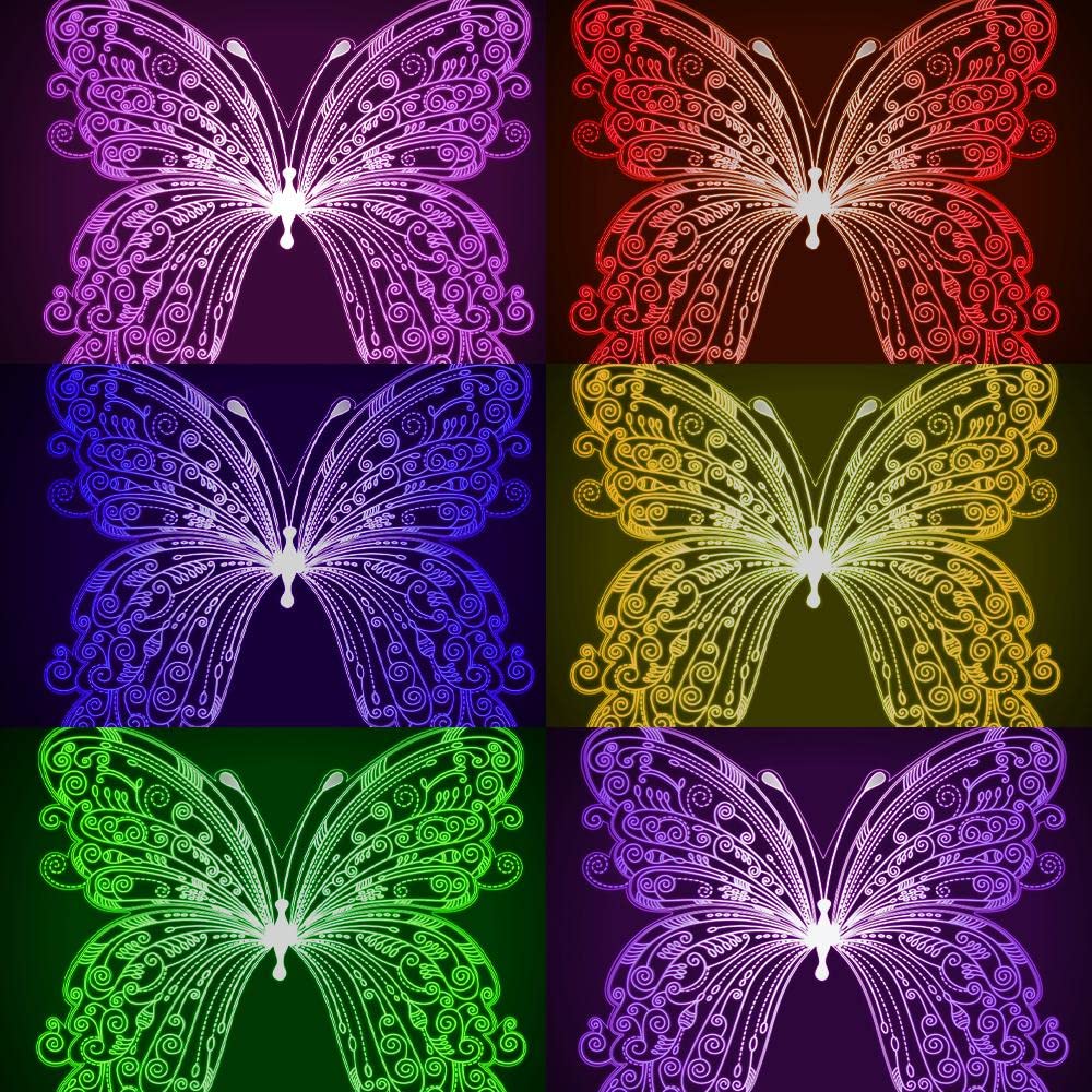 VEELU Butterfly 3D LED Baby Night Light Personalized with Name Christening Gift for Boy and Girl Birth Gift for Girl