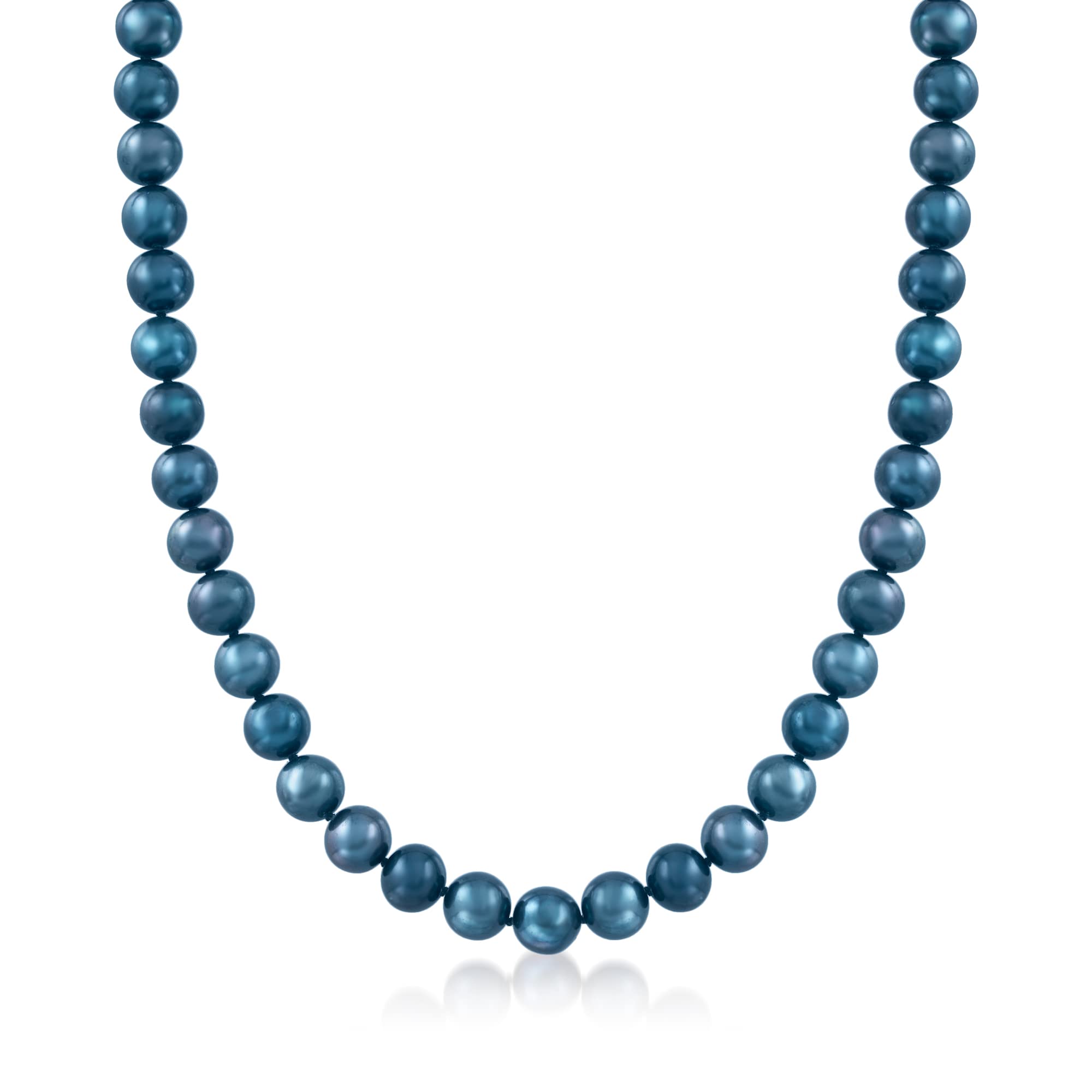 Ross-Simons 8.5-9.5mm Black Cultured Pearl Necklace With Sterling Silver. 24 inches