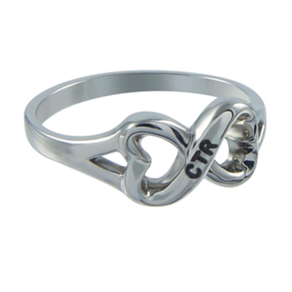 LDS Womens Stainless Steel Heart to Heart CTR Choose The Right Ring for Girls - Girls CTR Ring, Womens CTR Ring, Baptism Gift