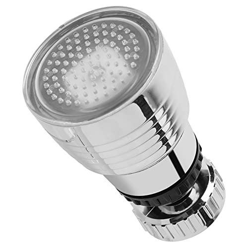 Swivel Tap Aerator With Led,Kitchen Faucet Female Aerator,Sink Aerator Led Lighted 360°Swivel 3Colors Temperature Controlled Led Light Kitchen Sink Faucet Spray Head Sprayer