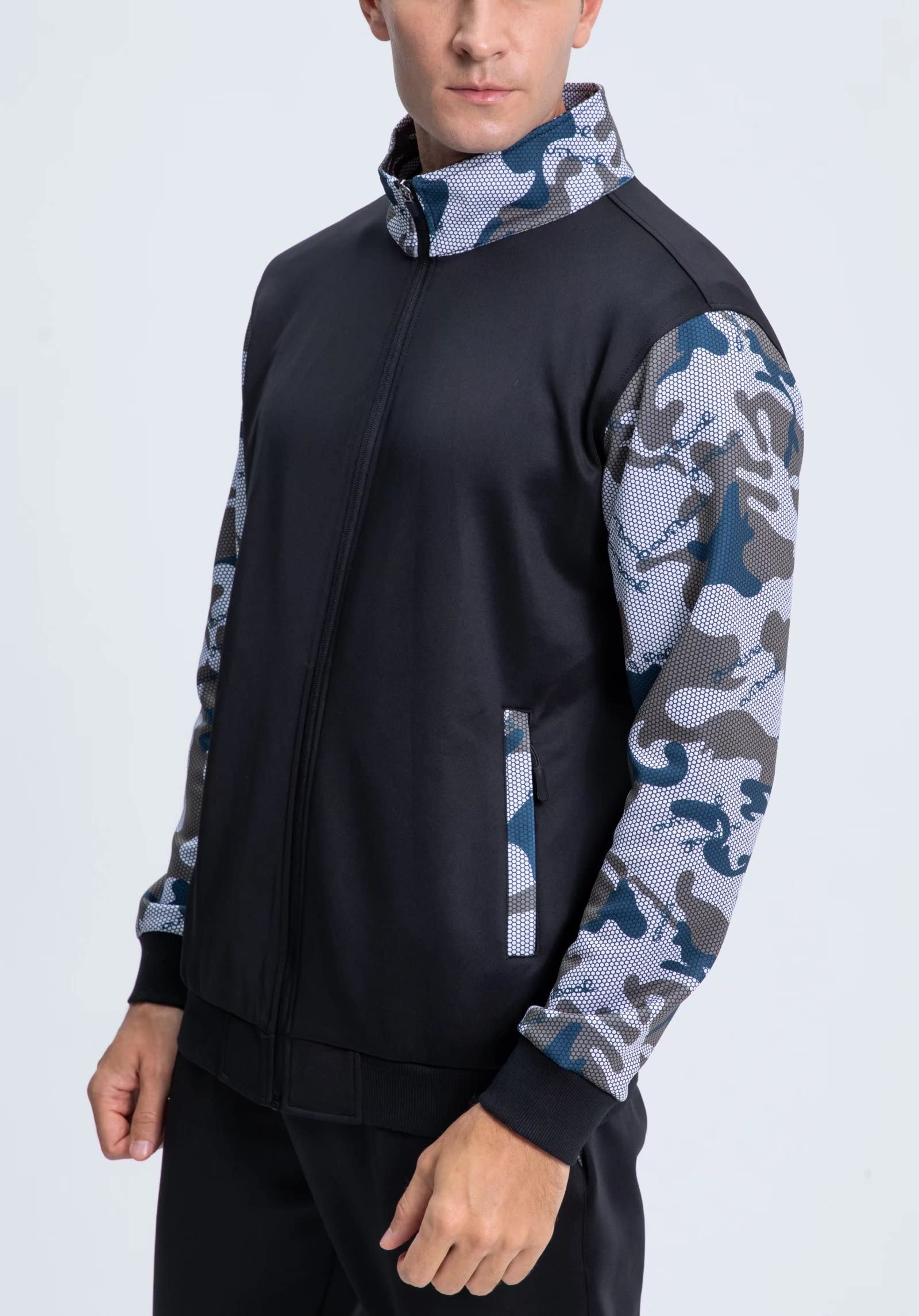 MAGCOMSEN Track Suits for Men Set Winter Sweatpants Camo Tracksuit Running Jacket Casual Sweatshirt Jackets Running Suit Athletic Set for Men Sweatsuit