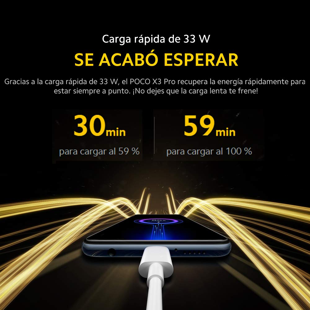 Poco X3 Pro | 128GB 6GB RAM | Factory Unlocked (GSM ONLY | Not Compatible with Verizon/Sprint/Boost) | International Version (Phantom Black)