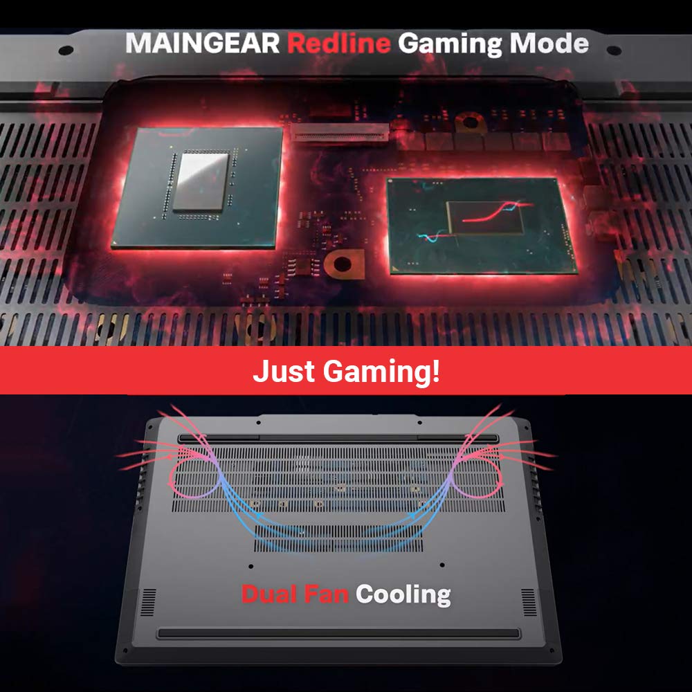 MAINGEAR Element 15.6 FHD 144Hz Gaming Laptop Notebook PC Intel Core i7-9750H 2.6GHz GeForce RTX 2070 MAX-Q 8GB GDDR6, 32GB DDR4-2666 Memory, 2TB NVME SSD, Windows 10 Pro, Thunderbolt 3, WiFi6
