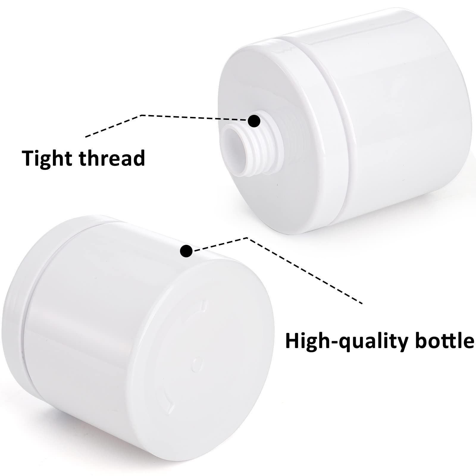ZOOFOX 9 Pack Plastic Lotion Dispenser, 17 oz Empty Bottles with Pump, Refillable Liquid Container for Dispensing Lotions, Shampoo, Massage Oil, Dish Soap, Bathroom, Kitchen Sink