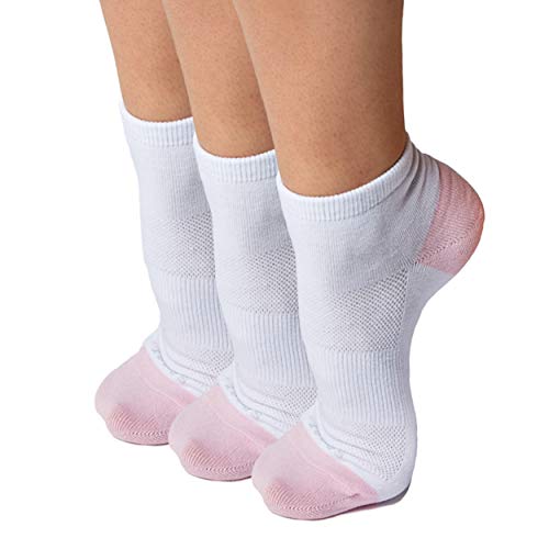 Love Classic 3-Pack White Ankle Socks for Women | Moisture Wicking Socks for Running or Lounging (XS/S Size: 5-7)