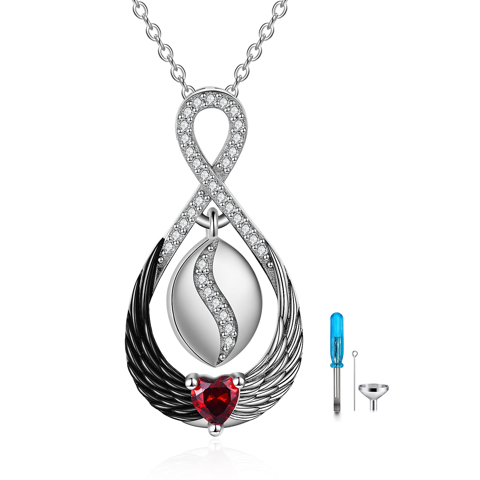 ONEFINITY Urn Necklace Sterling Silver Cremation Jewelry for Ashes Pendant Celtic Triquetra Ashes Necklace Irish Memorial Keepsake for Women Men