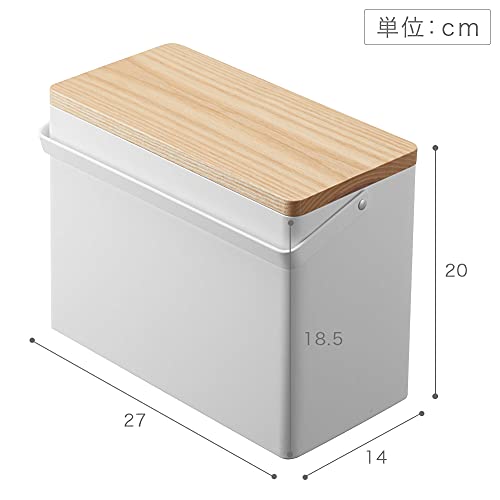 YAMAZAKI Home First Aid Box Three Tiered Medical Supplies Metal Organizer With Multicompartment Storage, Steel + Wood, Handles, Lid, No Assembly Req.