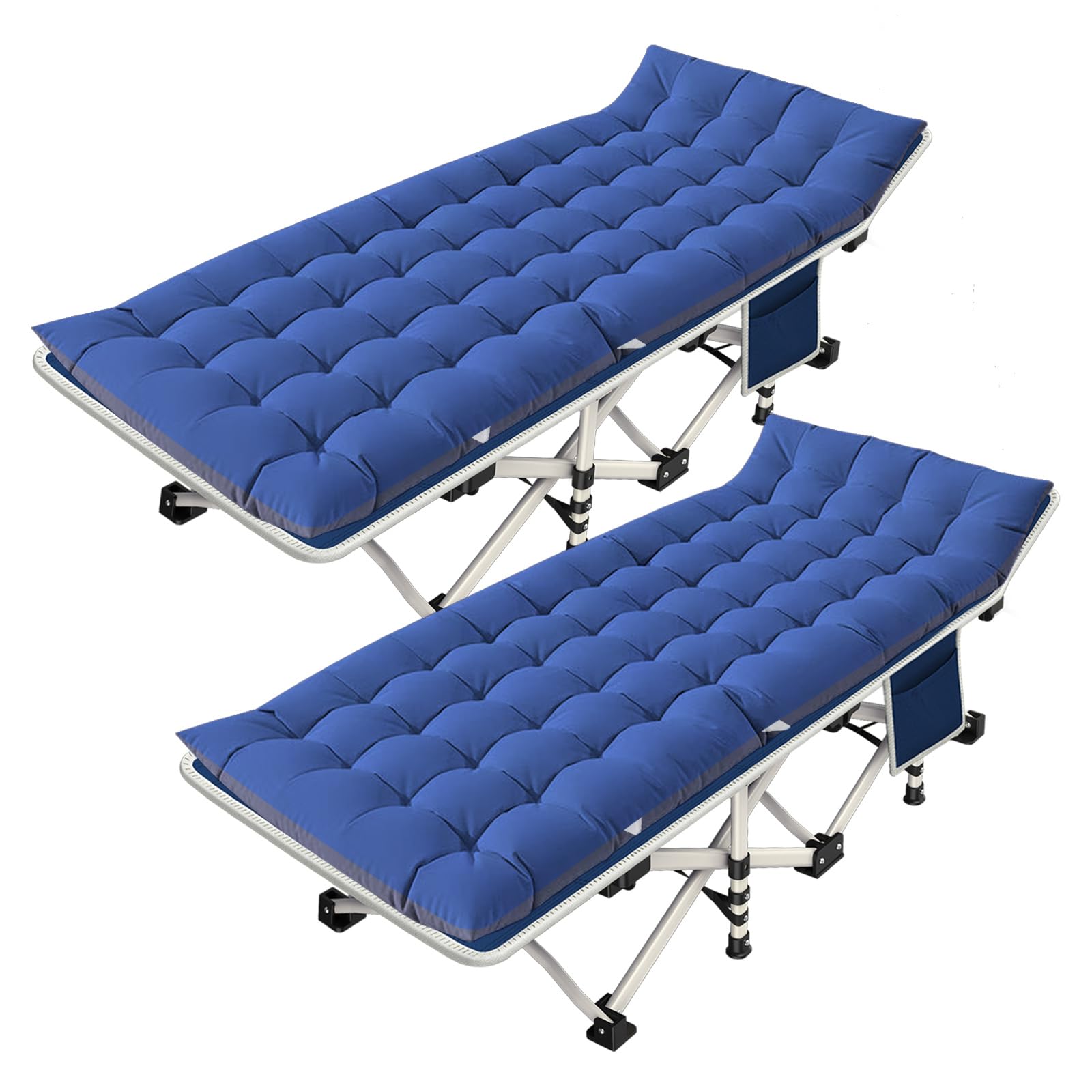 NESDCC Camping cot, Camping Bed cots for Sleeping 450LBS(Max Load) 75x28 inches Folding cot with Carry Bag Double Layer Oxford Camping cots Sleeping cots for Adults Office Home Nap Beach Vocation