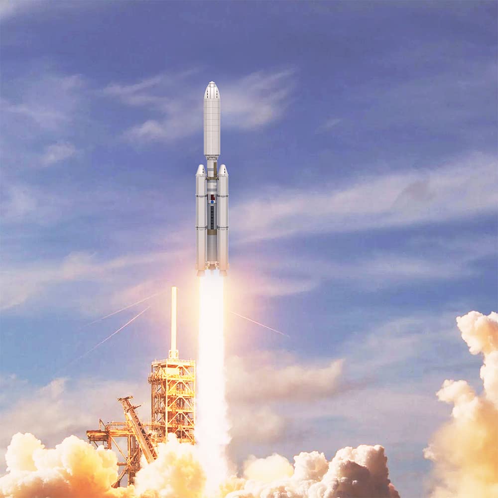 Tittan IV-B Rocket Building Block Set,Outer Space Launch Vehicle Transport Model Rocket, 1/110 Heavy-Lift Carrier Rocket STEM Toy Building Kit, Birthday for Kids Adults (939 Pieces)