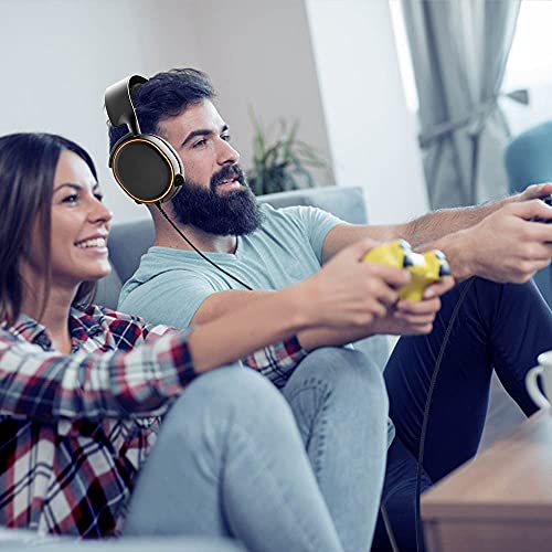 QJYTH Replacement Cable Cord Compatible with SteelSeries Arctis 3, Arctis Pro Wireless, Arctis 5, Arctis 7, Arctis Pro Gaming Headset, Audio Cable 3.5mm Fit for GameDac(2 in 1, Black)