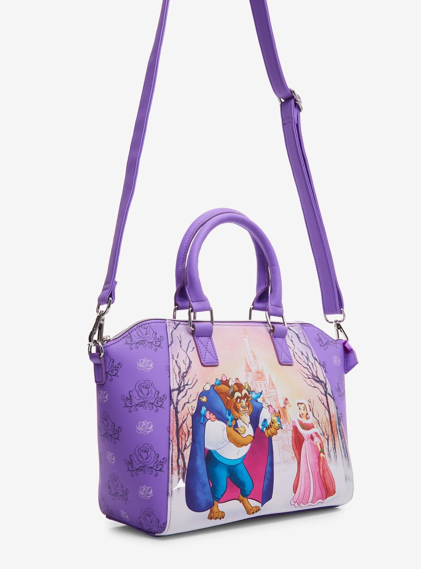 Loungefly Disney Beauty And The Beast Winter Scene Satchel Bag