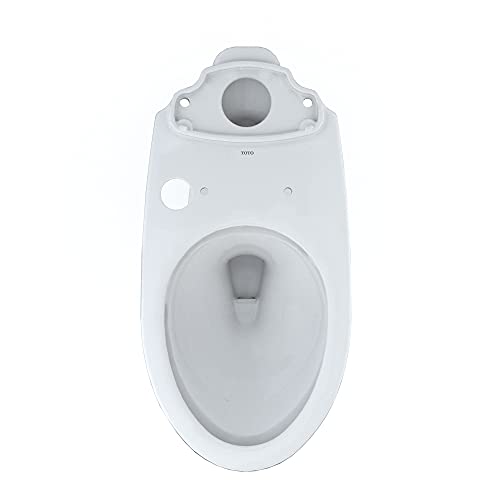 TOTO Drake Elongated Universal Height TORNADO FLUSH Toilet Bowl with CEFIONTECT, WASHLET+ Ready, Cotton White - C776CEFGT40#01