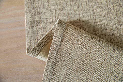 ZeeMart Burlap Style Farmhouse Table Runners 36 Inches Long, Beige Rustic Woven Dining Table Runner for Everyday Use, 14x36 Inches, Oatmeal Beige