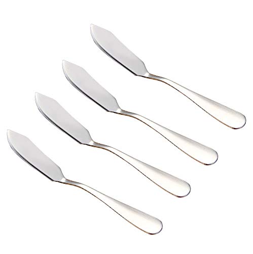 NAWOVAO Butter Knife Stainless Steel Butter Spreader, 4 Pack 5.7 inch Breakfast Spreads for Cheese and Condiments