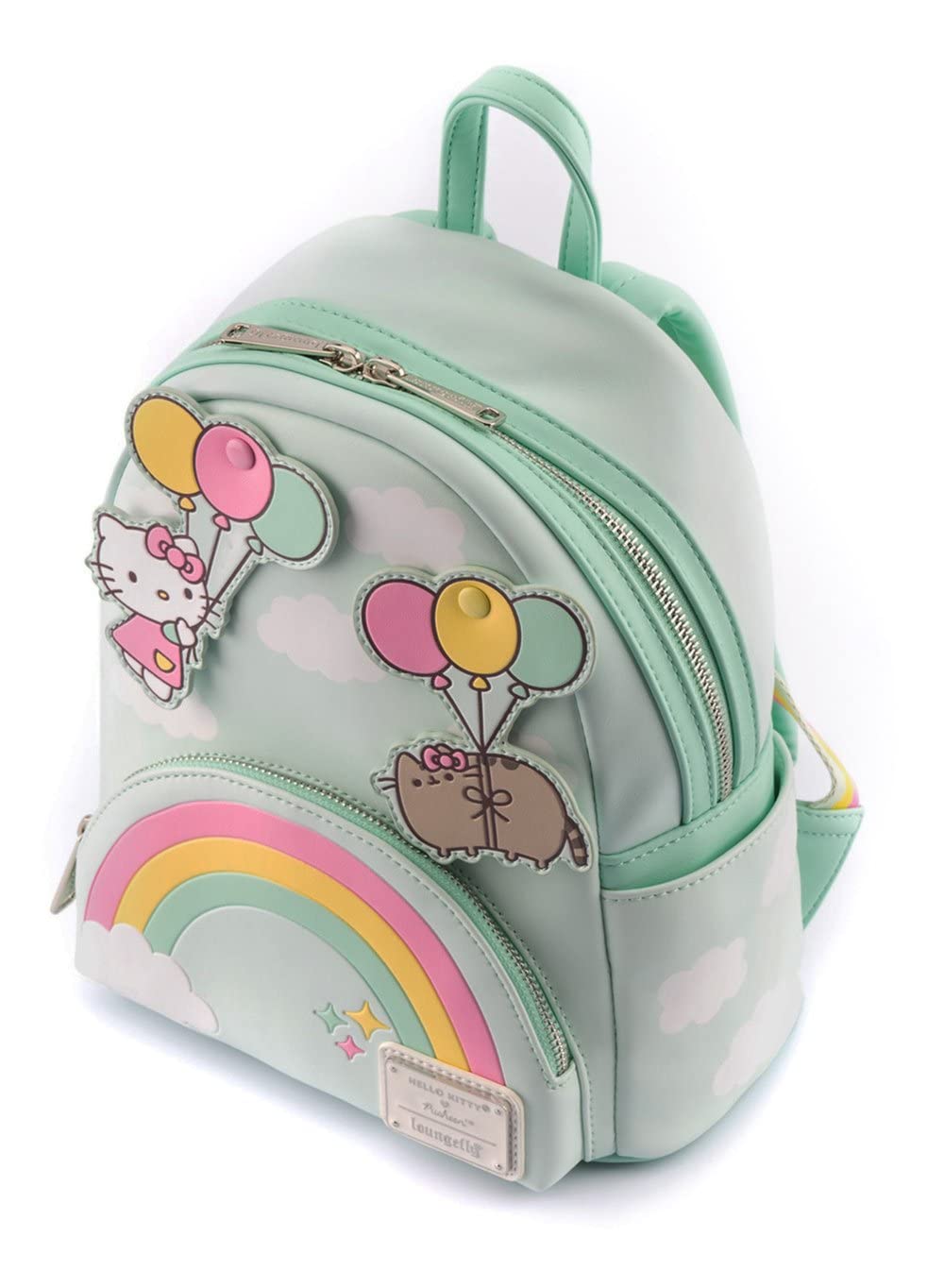 Loungefly Pusheen X Hello Kitty Balloons/Rainbow Mini Backpack Mint