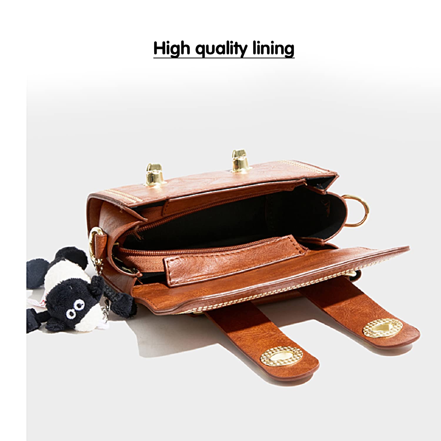 Small Crossbody Bags for Women Cell Phone Purse Suede Handbag with Print Adjustable Shoulder Strap