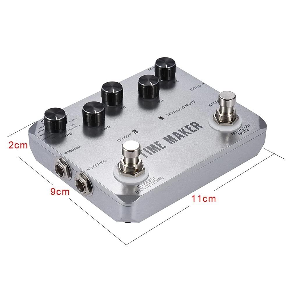 SHYPT LTD-02 Guitar Delay Pedal Time Maker 11 Types of Ultimate Delay Pedals Bass Guitar Effect Pedal with Tap Tempo True Bypass