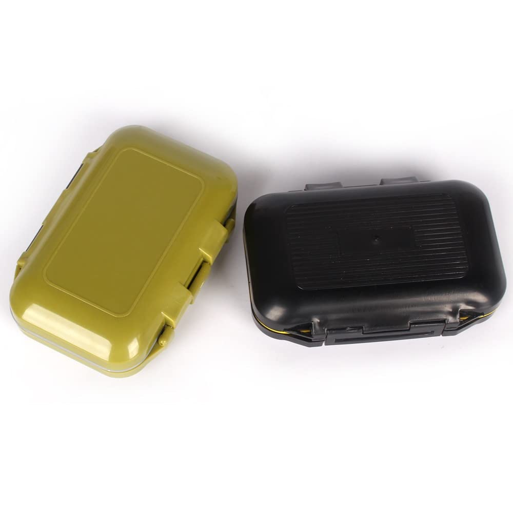 TKFDC 12 Compartments Plastic Fishing Box Bait Two-Color Fishing Tackle Boxes Fish Lures Hooks Storage Accessories (Color : E)