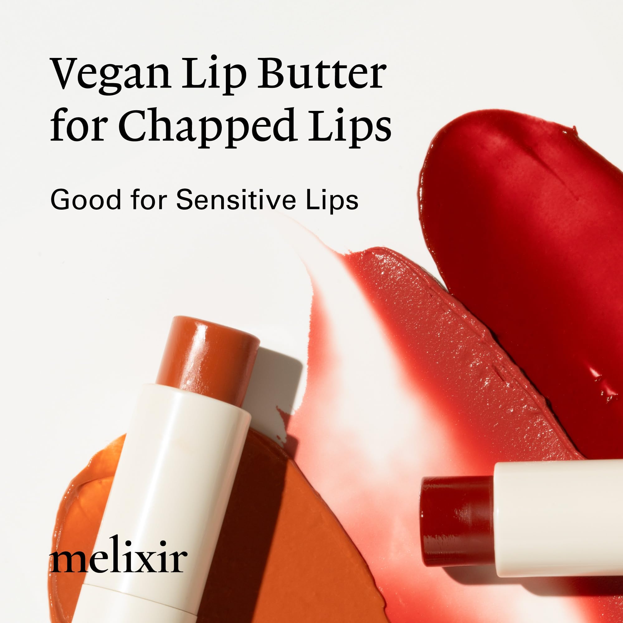 Melixir Vegan Lip Butter #08 Havana(Tinted) (+11 more colors) 0.13oz, Bee Free, Petrolatum Free, Deep Nourishing Plant-Based Vegan Chapstick, Vegan Lip Balm for Dry, Cracked and Chapped Lips