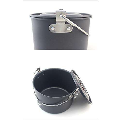 SHZBCDN 4L Picnic Pot Outdoor Tableware Camping Hiking Backpacking Cookware Cooking Pan Outdoor Pot