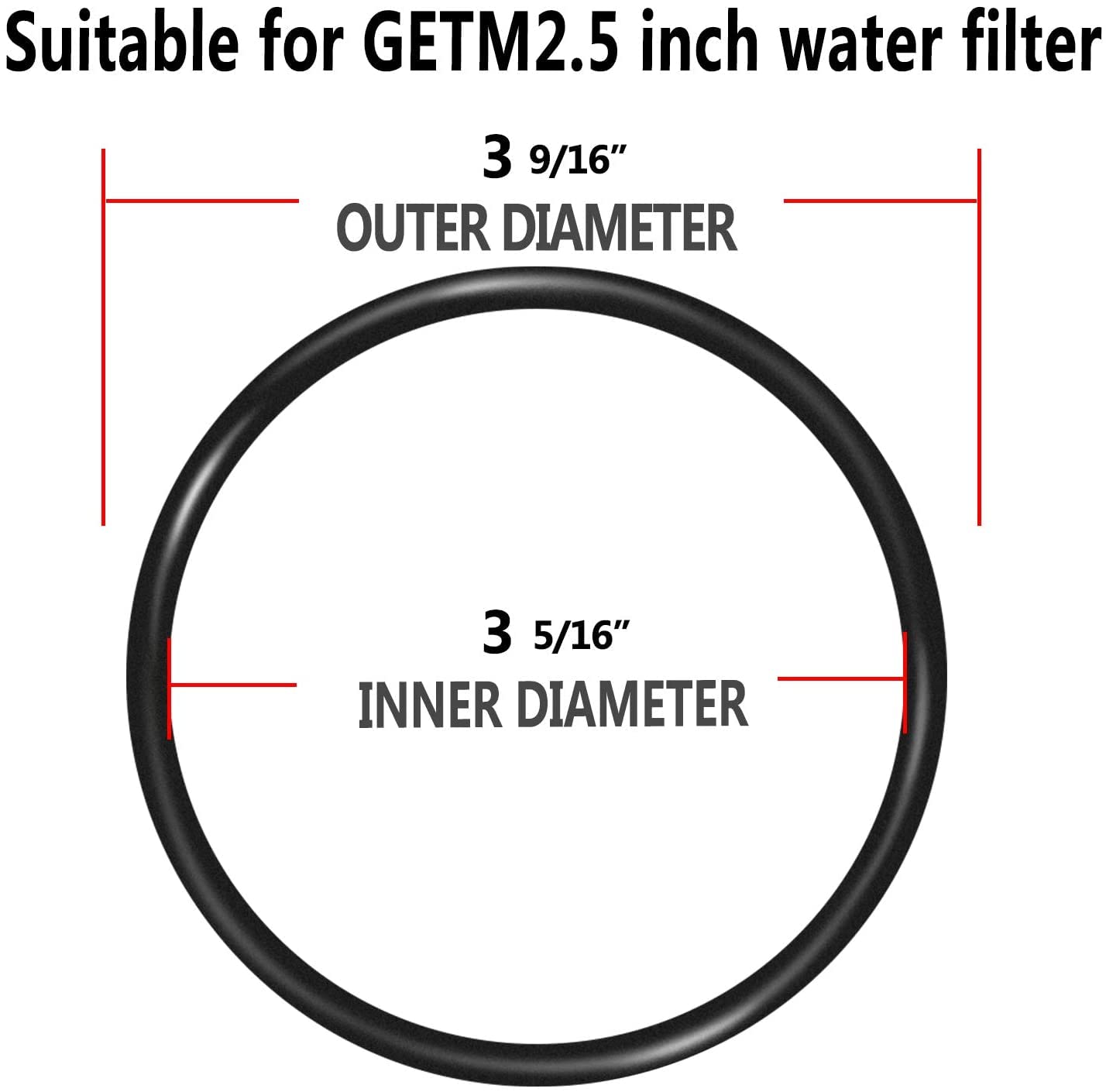 O-Rings for GE TM 2.5 Inch Water Filters Compatible with GXWH20F/ GXWH04F/ GXRM10/ GXWH20S/ GX1S01R (6 PCS)