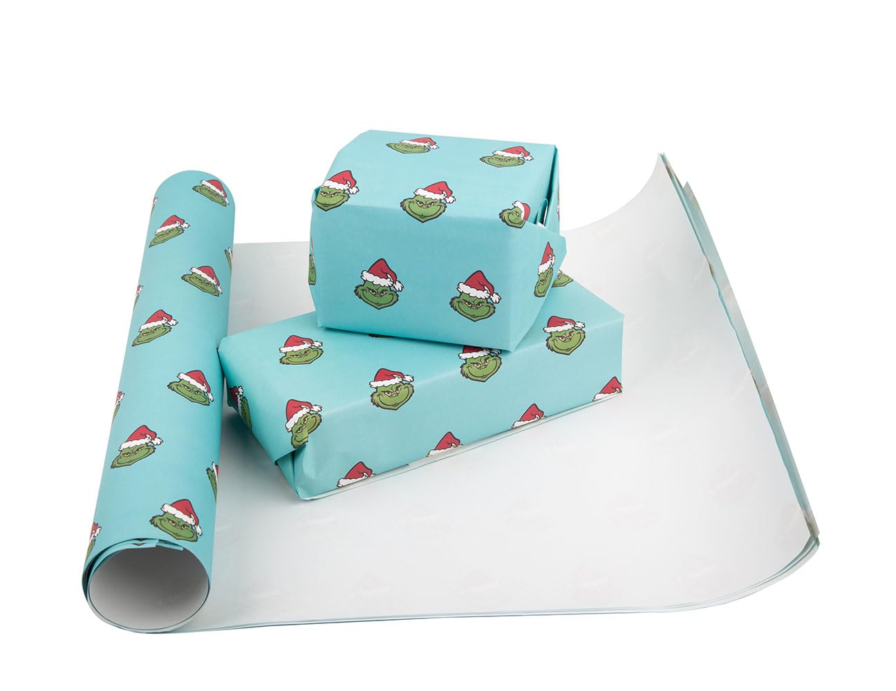Limecute 10 Sheets -Grinch Wrapping Paper Gift Wrap Christmas Funny Holidays Roll for Gifts