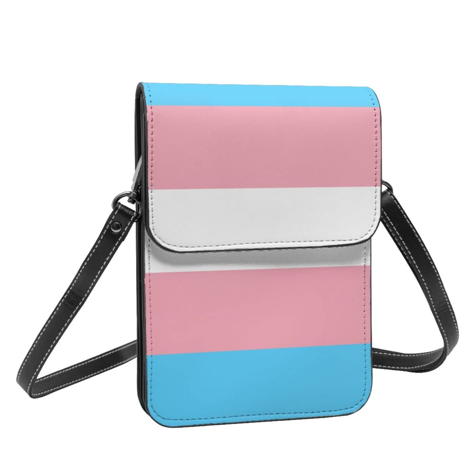 Small Crossbody Cell Phone Purses For Women Transgender Pride Flag Cute Wallet